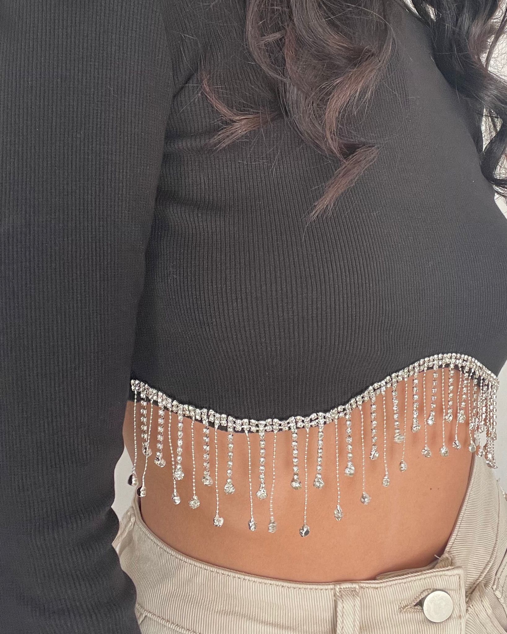 Top cropped - NERO - CVG Gold