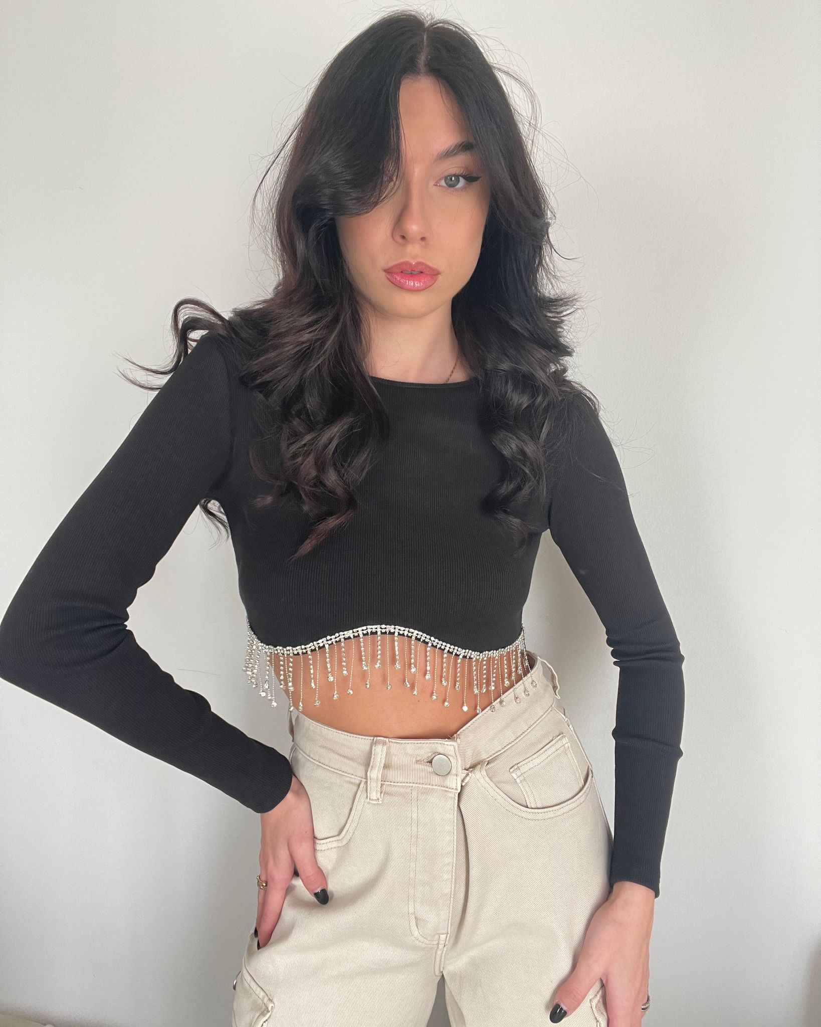 Top cropped - NERO - CVG Gold