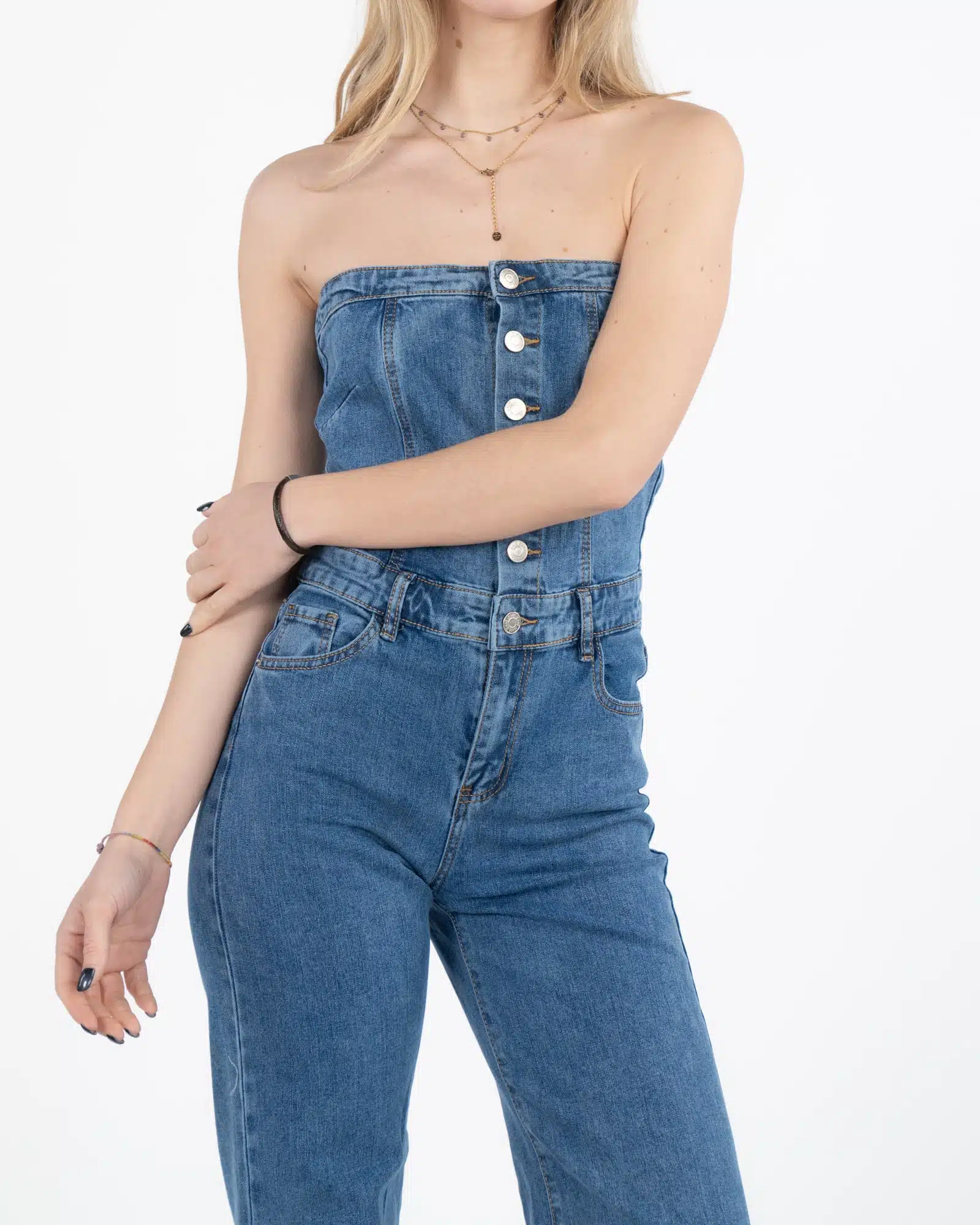 Tuta in jeans a zampa - CVG Gold